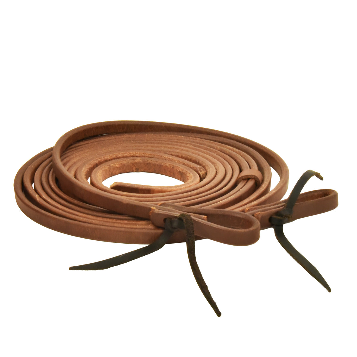 AJ Tack Oiled Harness Leather Split Reins - 1/2in x 8ft — Rodeo Hard